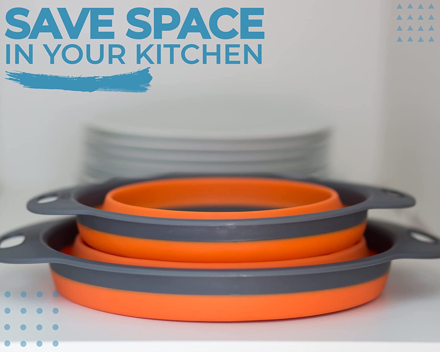 Colander Set - 2 Collapsible Colanders (Strainers) Set– Comfify